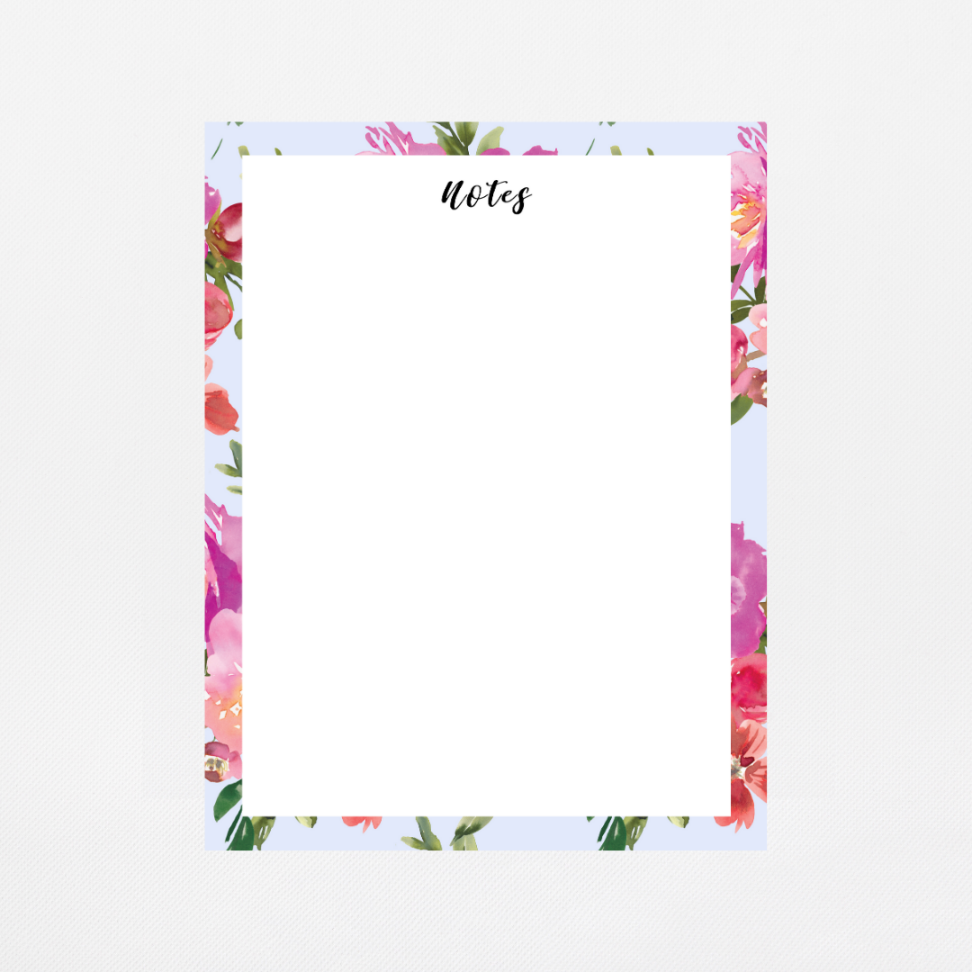 Pale Blue Watercolor Notepad – Ivory Paper Co