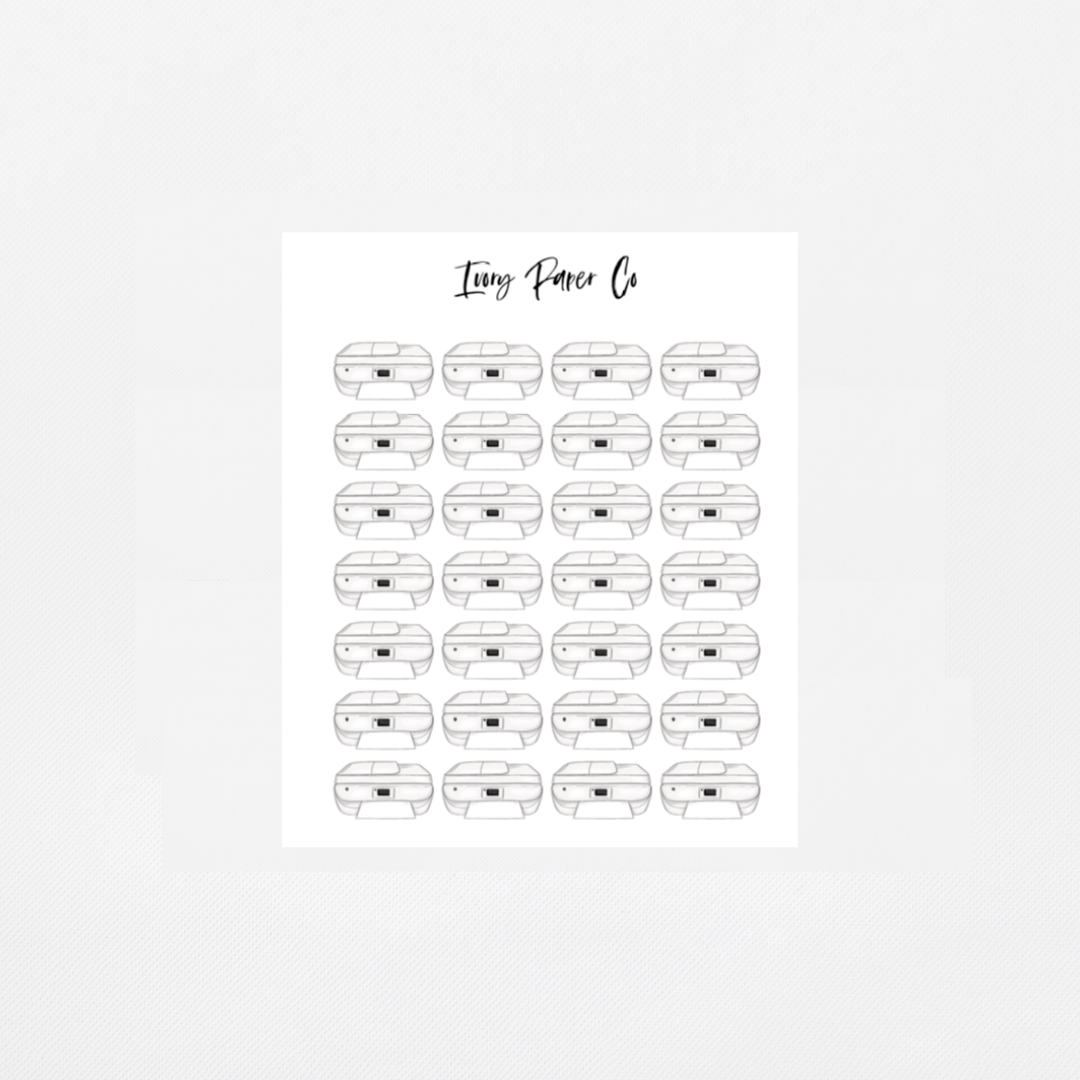 Printer Icon Sticker Sheet – Ivory Paper Co