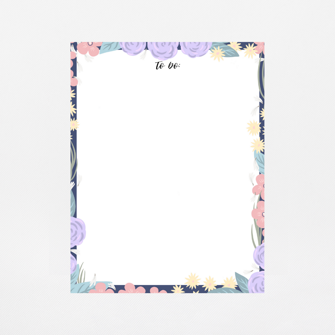 Flowerfield Navy Notepad – Ivory Paper Co