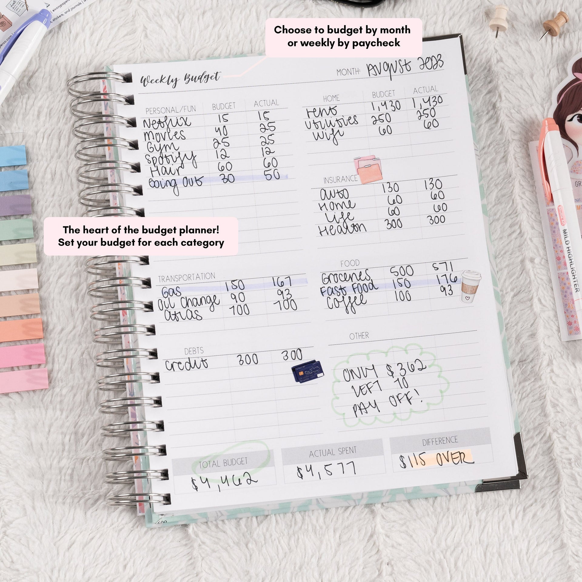 Budget Planner | Premium Planning System – Ivory Paper Co