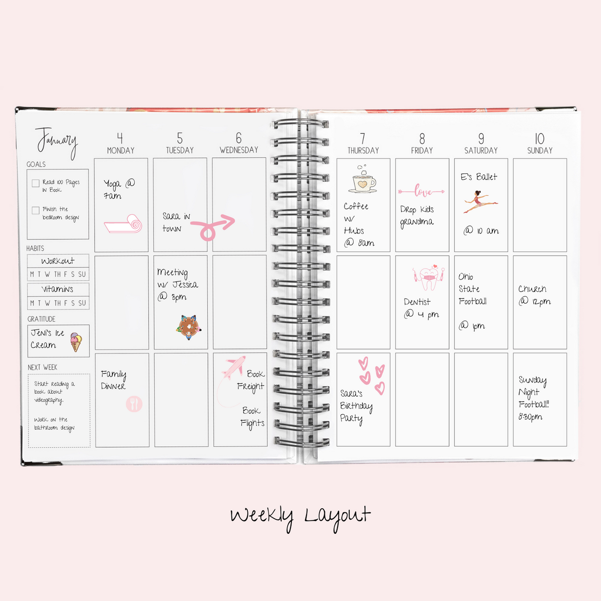 Vertical Weekly Planners | 2025 Vertical Planner | Ivory Paper Co