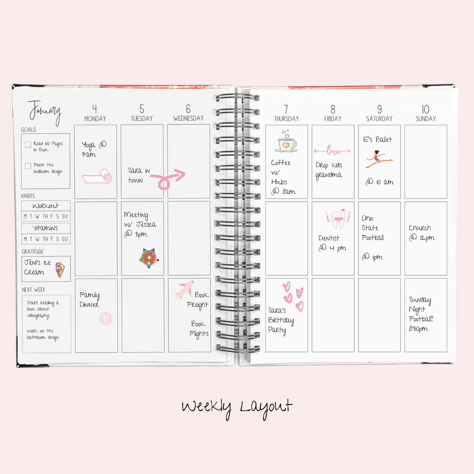 Vertical Weekly Planners | 2025 Vertical Planner | Ivory Paper Co