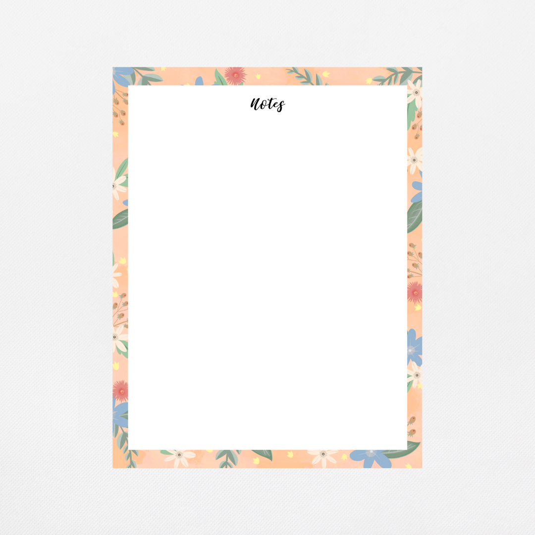 Orange Blooms Notepad – Ivory Paper Co