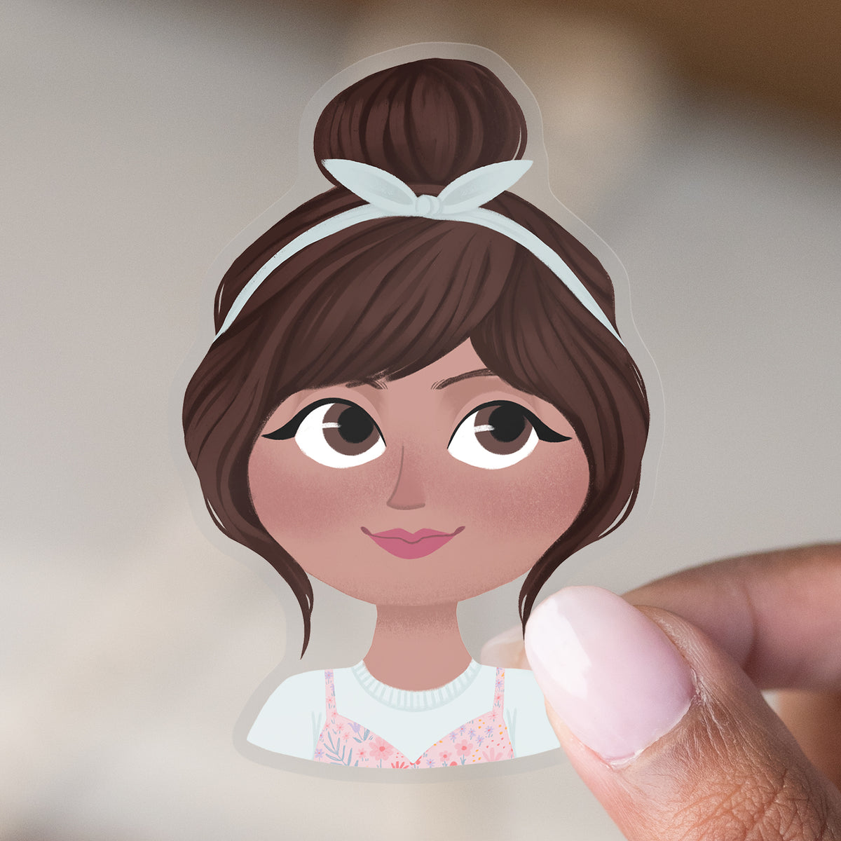Ivory Girls (Evelyn) | Clear Sticker Mixed Girl | 3x2 in – Ivory Paper Co