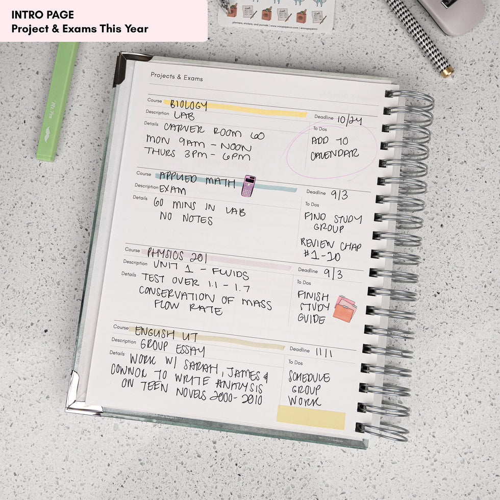 Adeline | Academic Planner – Ivory Paper Co